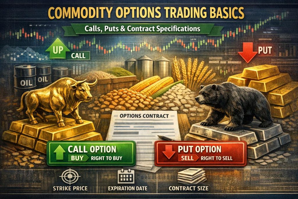 Commodity Options Trading Basics: Calls, Puts, and Contract Specifications